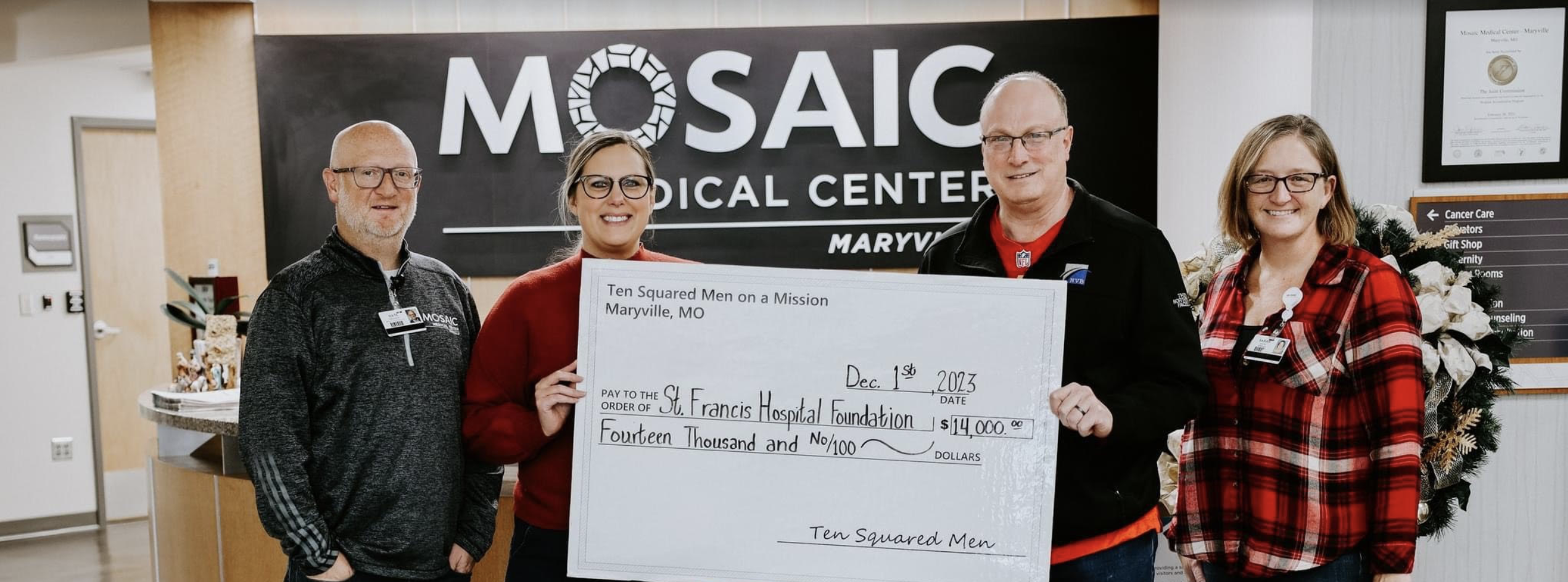 10 Squared Men donates to foundation - Nodaway News