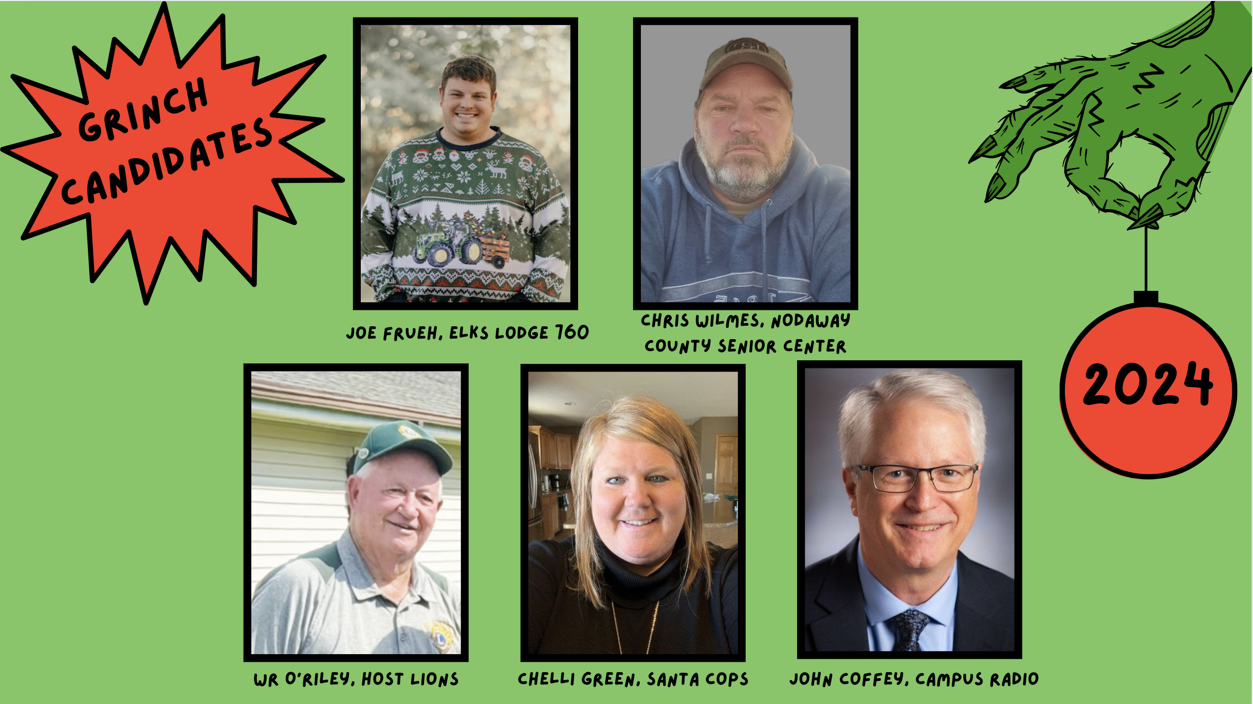 Maryville Chamber announces Grinch finalists - Nodaway News